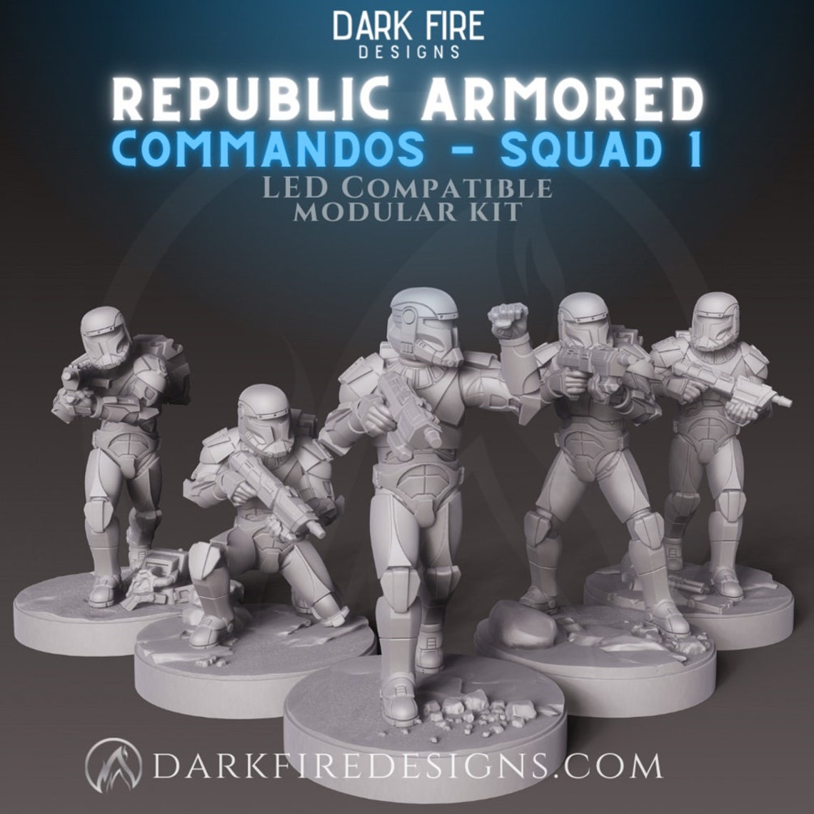 Republic Armored Commandos Squad A (5) - DARK FIRE | Legion Compatible ...