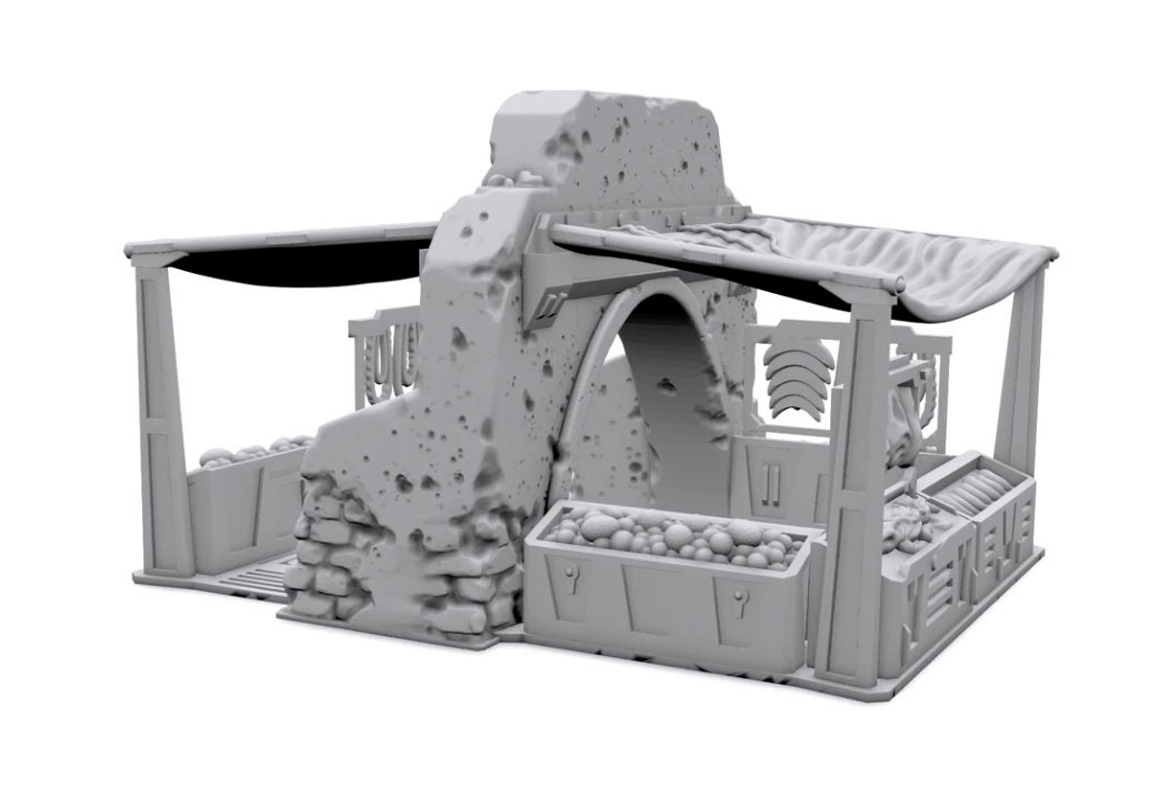 Outpost Vendor Stand - Legion Compatible Terrain | 3d Printed Scenery ...
