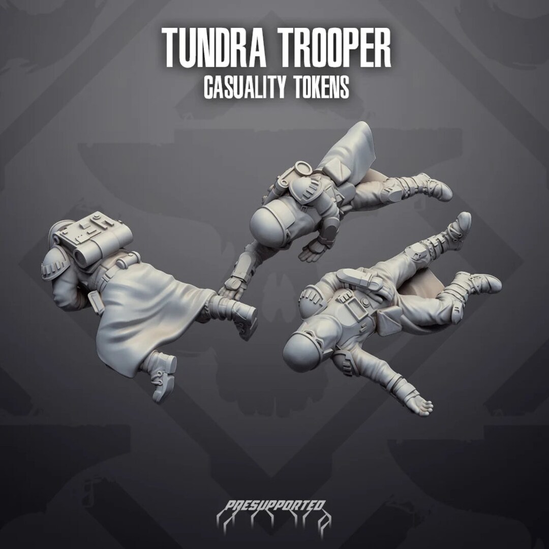 Tundra Trooper Casualty Tokens (3) - SKULLFORGE | Legion Compatible ...