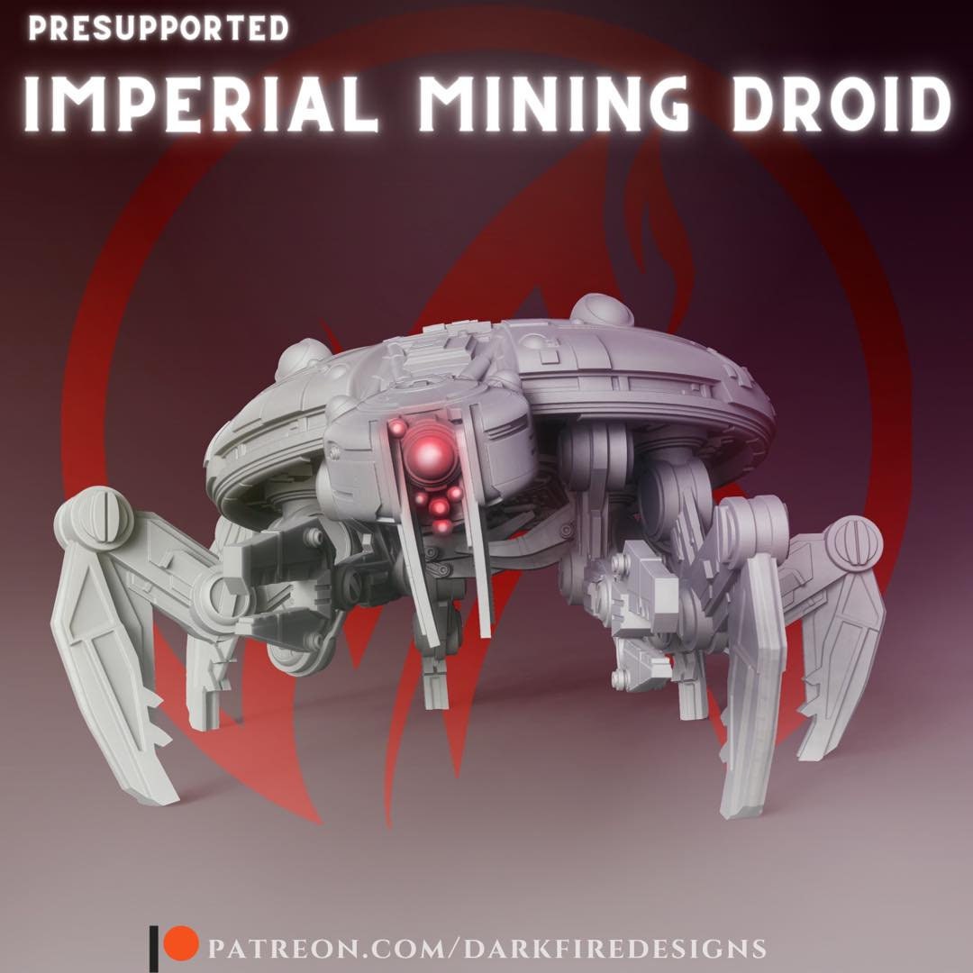 Imperial Mining Droid - DARK FIRE | Legion Compatible - 3D Printed - Etsy