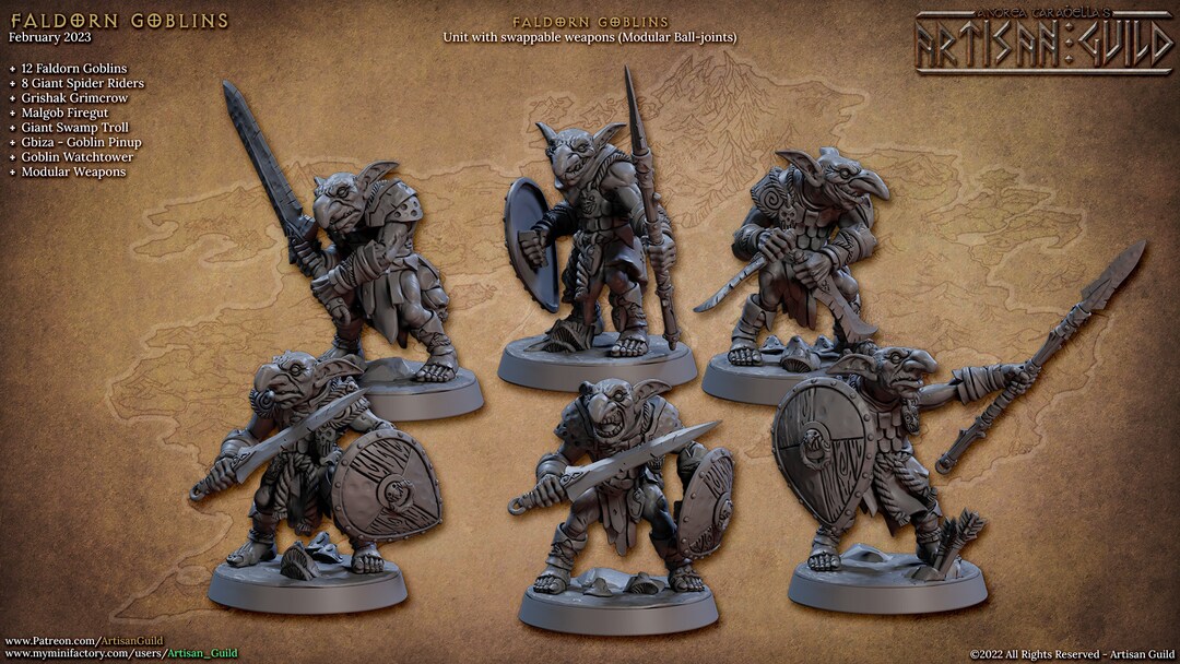 Faldorn Goblins modular D&D Pathfinder Fantasy Aos - Etsy