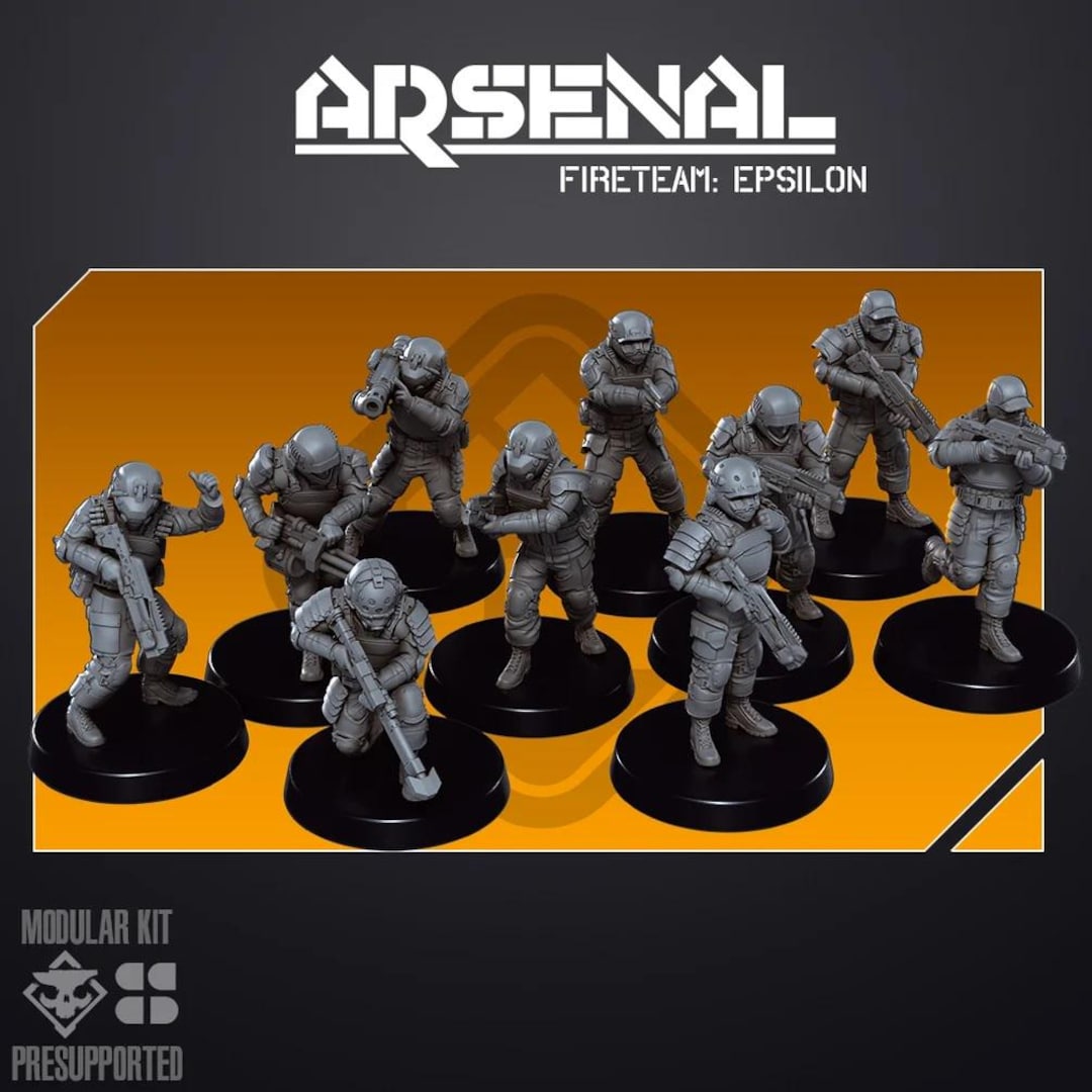 Arsenal: Fireteam Epsilon (10) MODULAR - SKULLFORGE | 3D Printed - Etsy