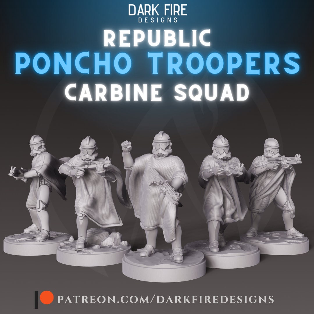 Republic Poncho Troopers (5) - DARK FIRE | Legion Compatible - 3D ...