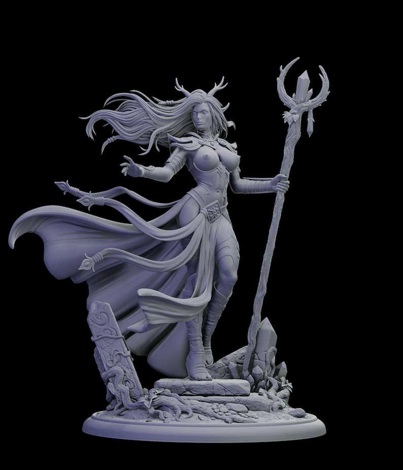 Elven Sorceress - Mage | D&D | Pathfinder | RPG | Fantasy | 3d Printed ...