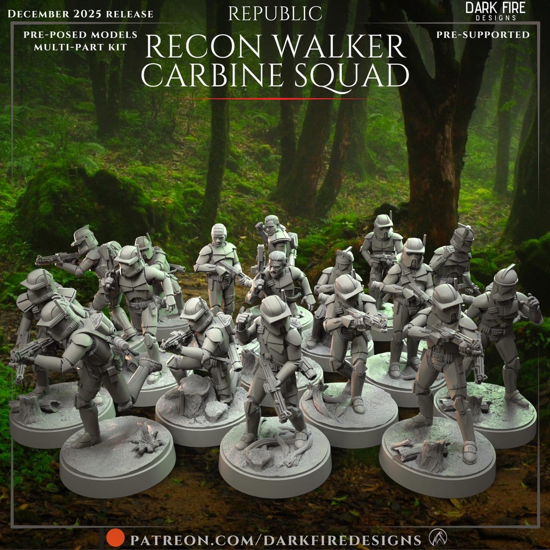 Republic Recon Walker - Carbine Squad - DARK FIRE | Legion Compatible ...