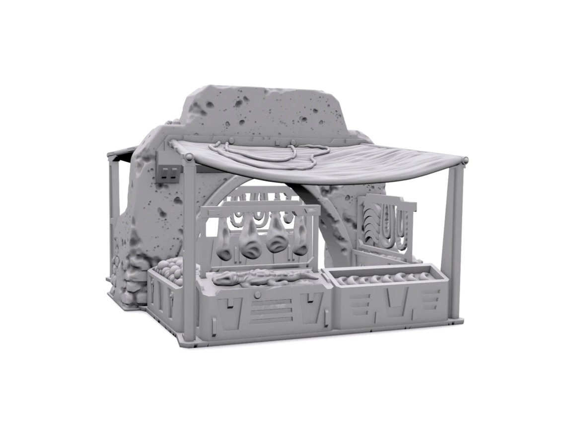 Outpost Vendor Stand - Legion Compatible Terrain | 3d Printed Scenery ...