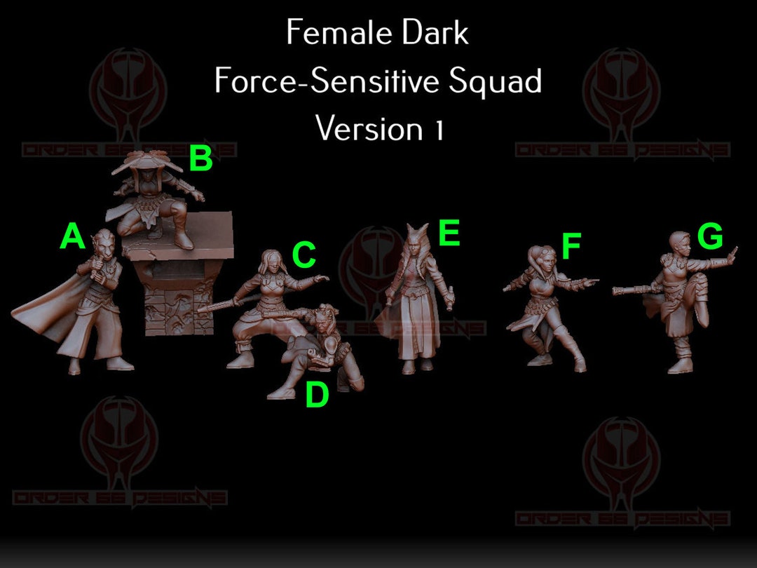 Female Dark Force-sensitive Squad Version 1 - ORDER66 | Legion ...