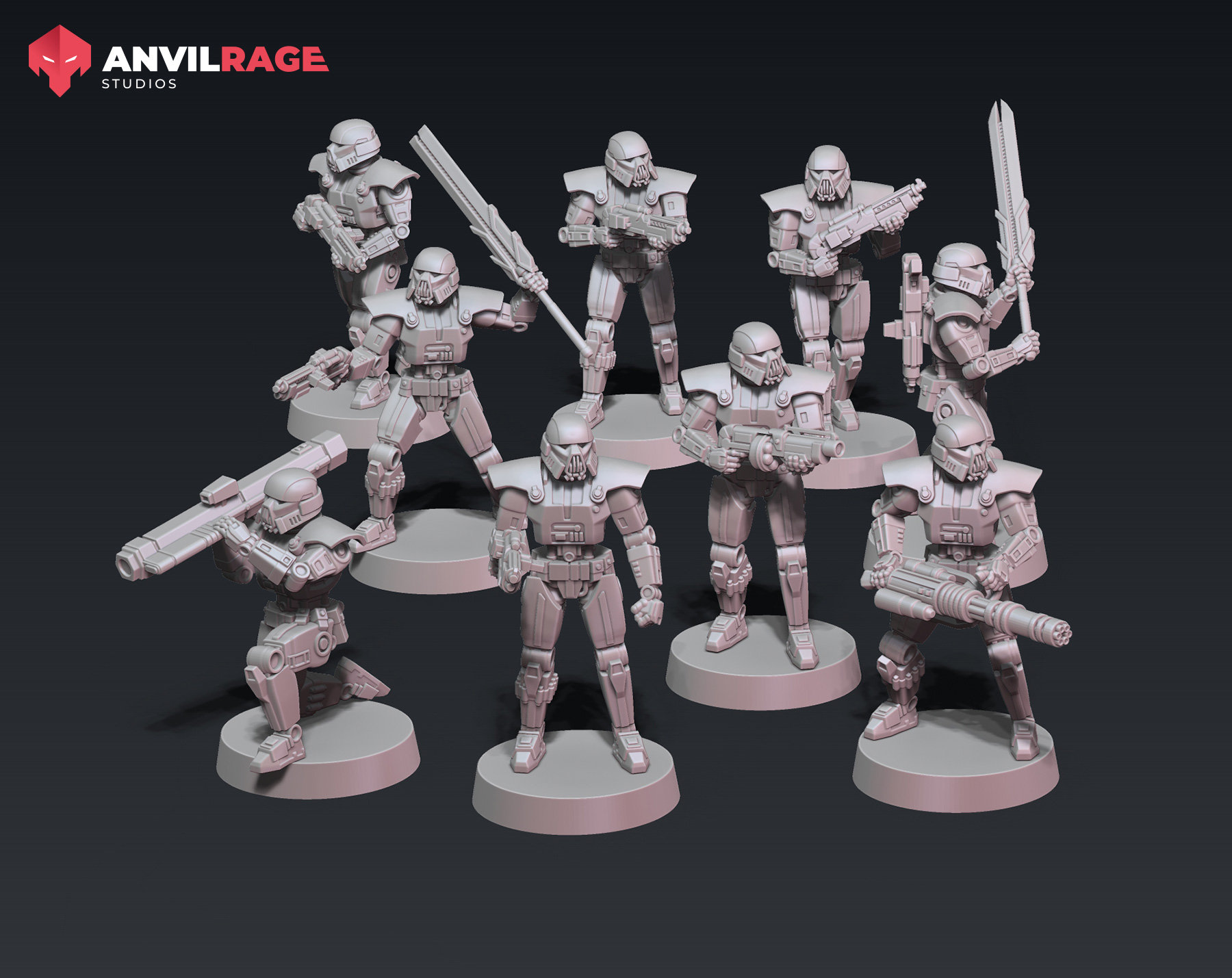 Terror Troopers (8) MODULAR - Anvilrage Studios | Legion Compatible - Etsy