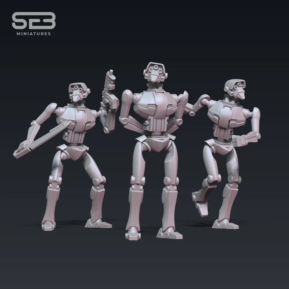 Toys & Games 3D printed SEB Miniatures Clanker Space Droid Legion ...