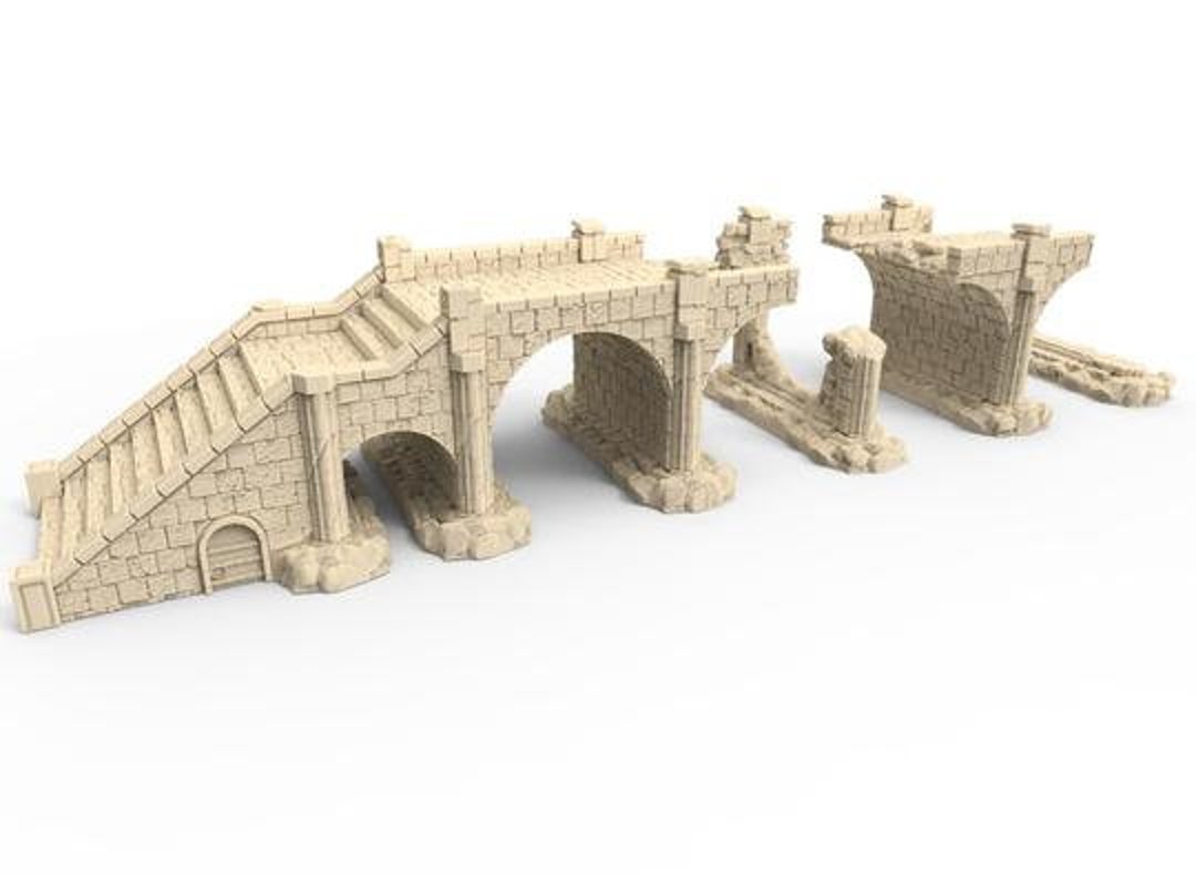 Ruins Bridge - Stormguard - LOTR - WOTR - Ruins - Frostgrave - 3D ...