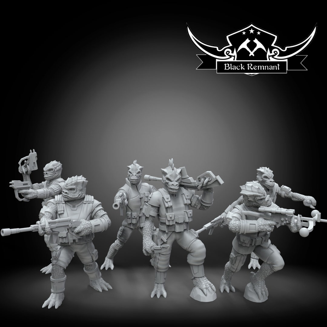 Trandoshan Hunters (6) - BLACK REMNANT | Legion Compatible - 3D Printed ...