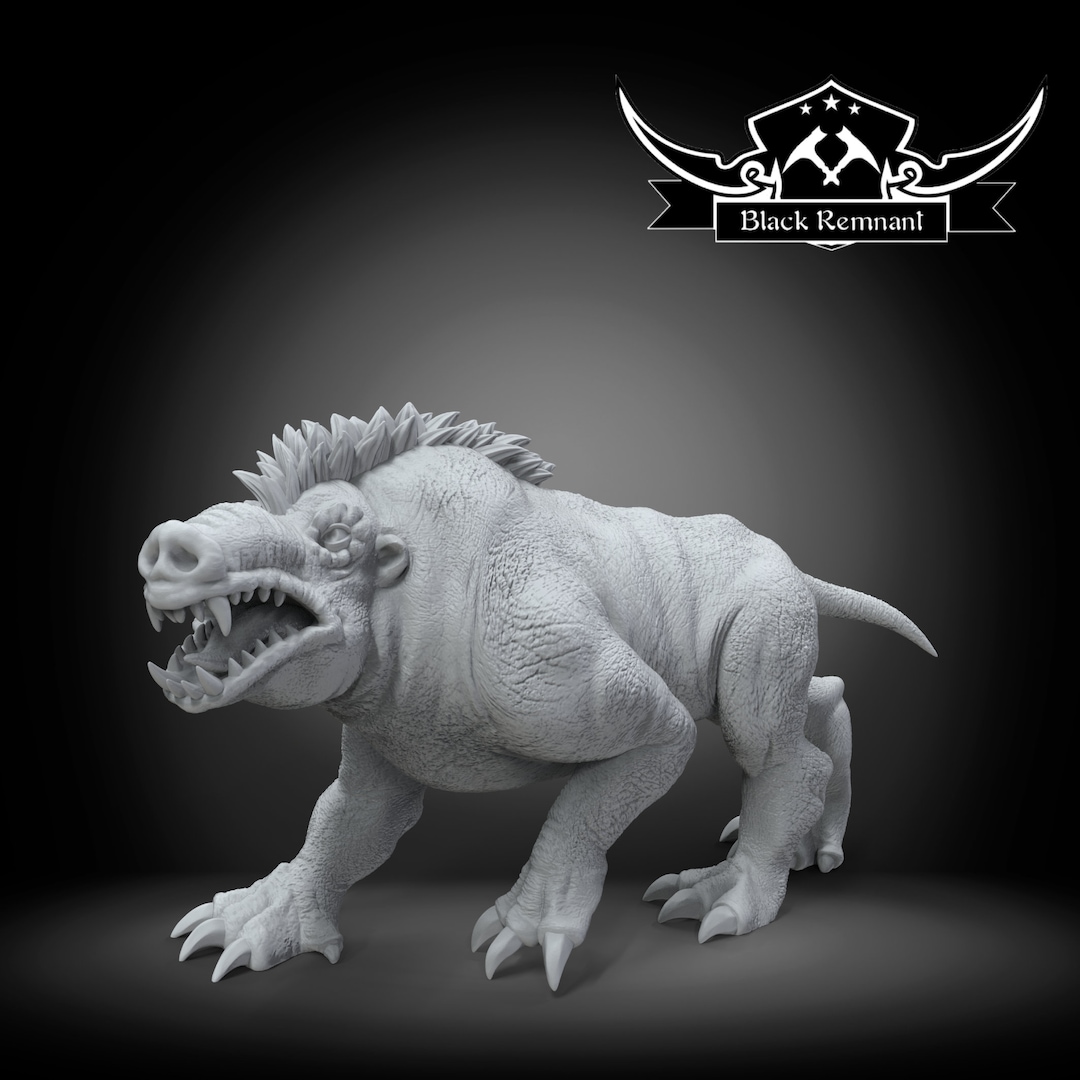 Boar Wolf - BLACK REMNANT | Legion Compatible - 3D Printed - Etsy