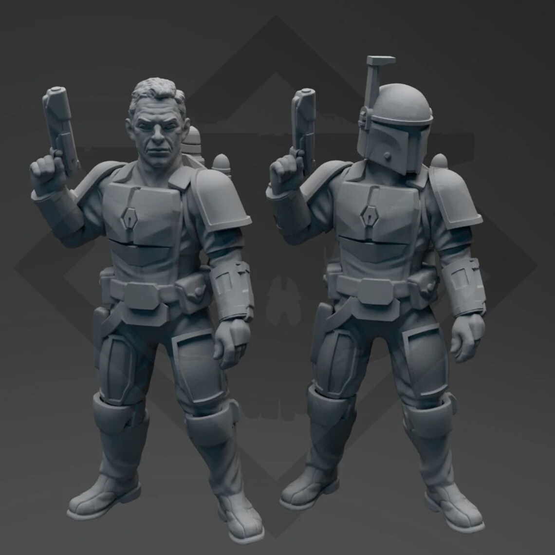 Mando Male Mandalorian SKULLFORGE Legion Compatible 3D | Etsy