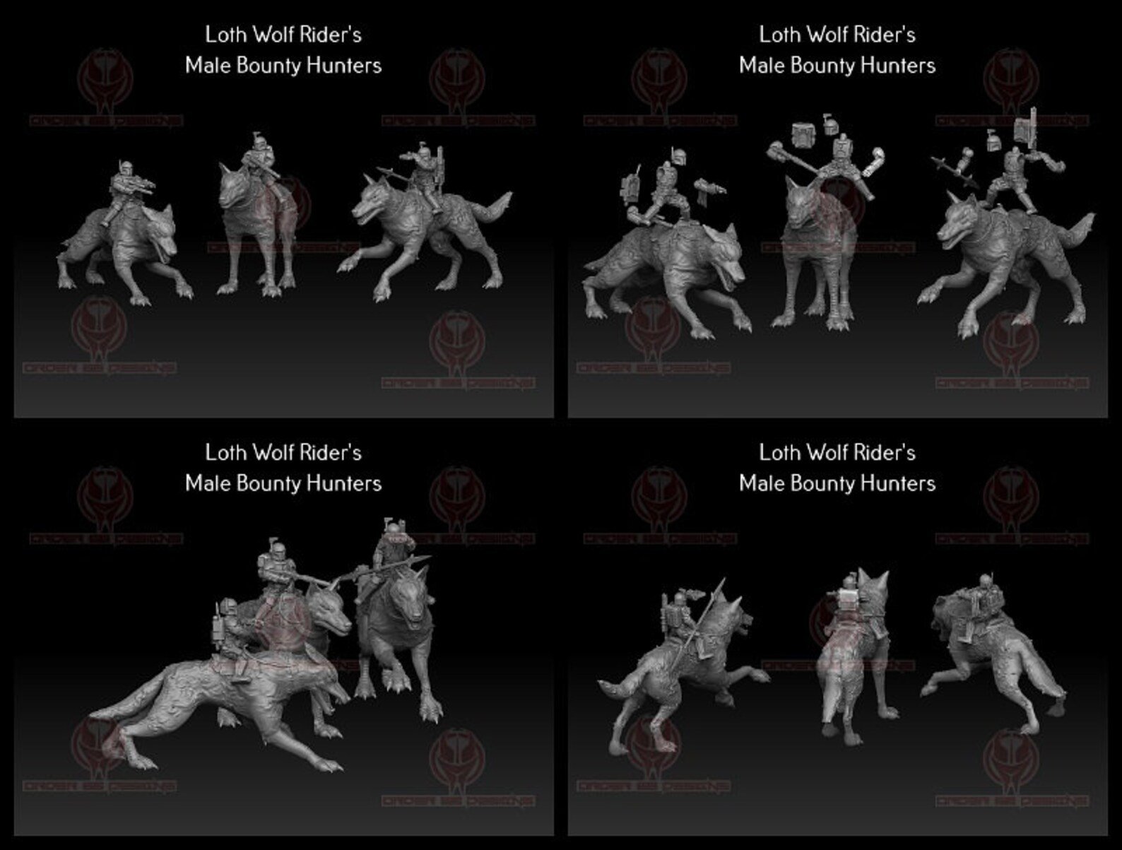 Loth Wolf Mounts 5 Riders to Choose ORDER66 Legion - Etsy
