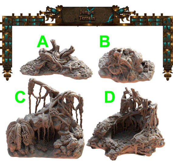Jungle Terrain Trees D&D Pathfinder Fantasy - Etsy