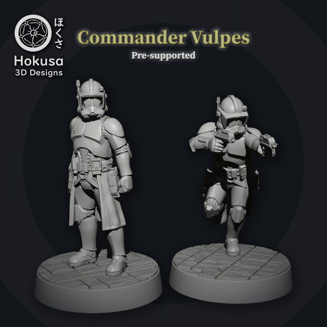 Commander Vulpes | Legion Compatible - 3D Printed - HOKUSA 3D Designs ...