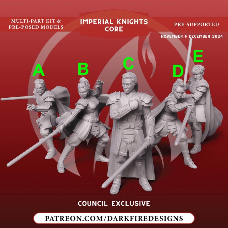 Imperial Knights - DARK FIRE | Legion Compatible - 3D Printed - Etsy