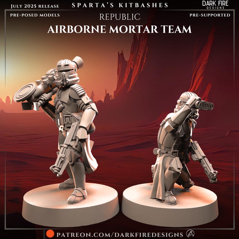 Republic Mortar Teams - DARK FIRE | Legion Compatible - 3D Printed - Etsy
