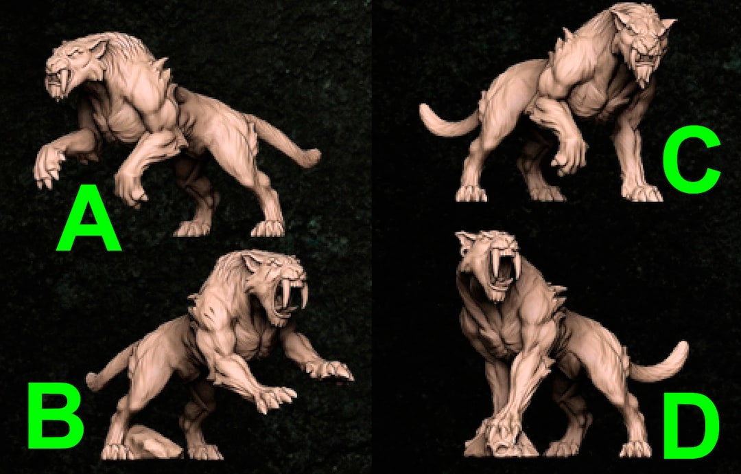Sabertooth | D&D | Pathfinder | Fantasy | Aos - Etsy