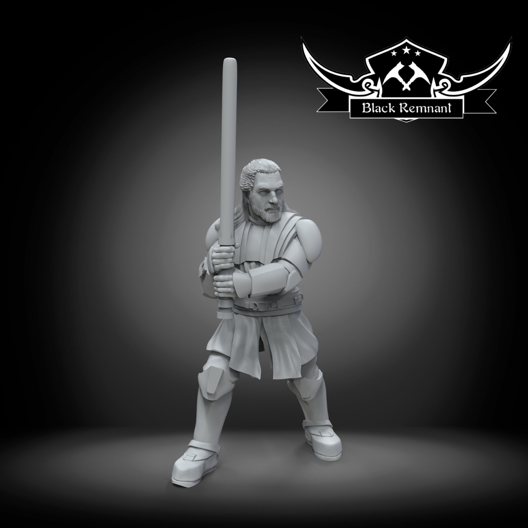 Qui-gon Jinn - What If? - BLACK REMNANT | Legion Compatible - 3D ...