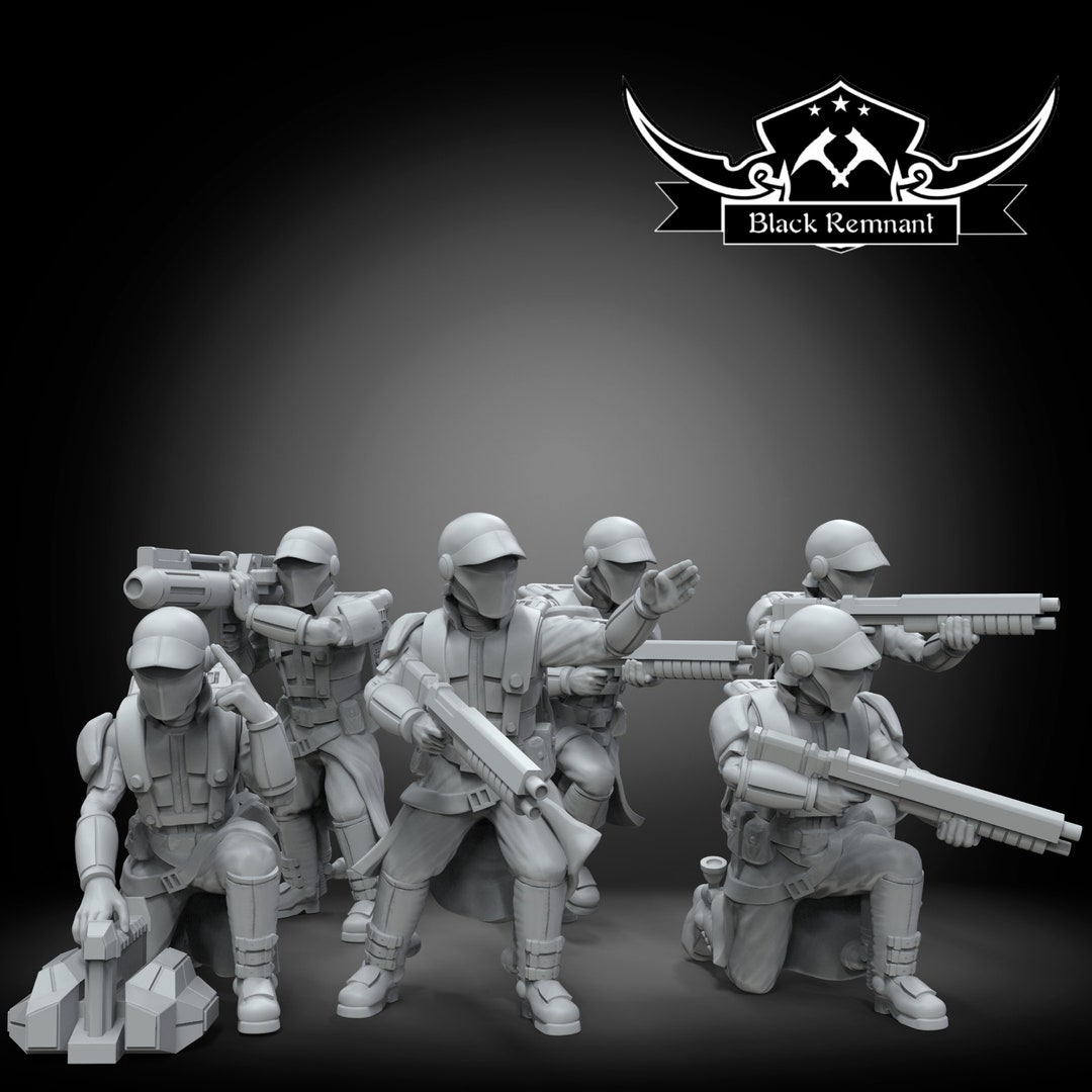 Nimbus Commandos (6) - BLACK REMNANT | Legion Compatible - 3D Printed ...