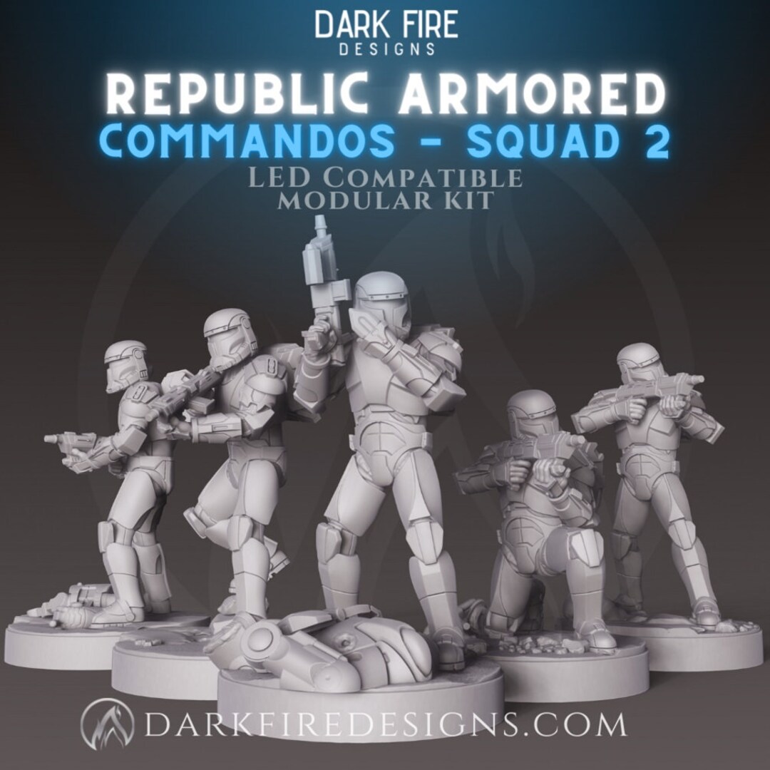 Republic Armored Commandos Squad B (5) - DARK FIRE | Legion Compatible ...