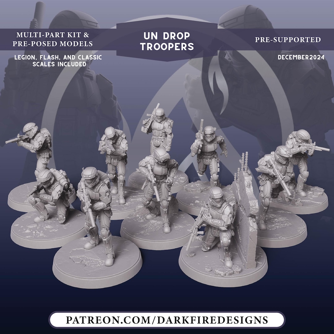 UN Drop Troopers DARK FIRE 3D Printed - Etsy New Zealand