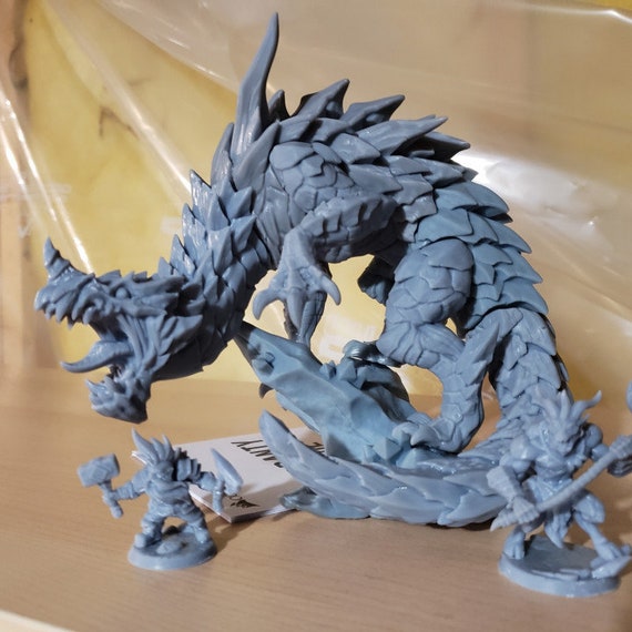 Resin Miniatures Dungeons and Dragons Pathfinder Depths Dragon! Delani DnD Games & Puzzles Toys ...