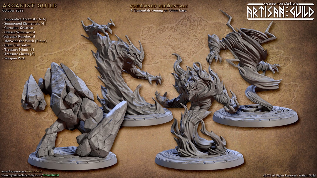 Summoned Elementals | Artisan Guild | Dungeons and Dragons | D&D ...