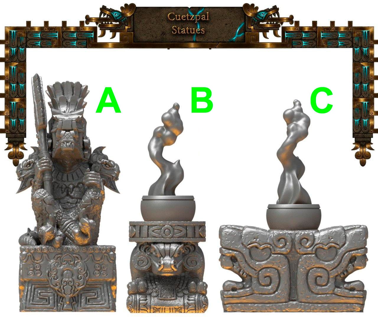 Aztec Statues - Mayan - Jungle Ruins | D&D | Pathfinder - Etsy