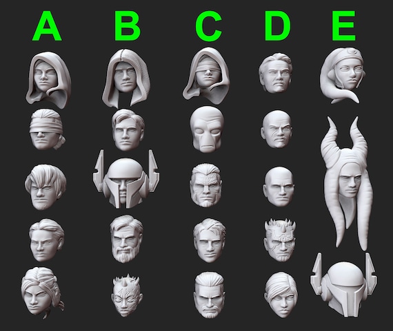 Jedi Heads DARK FIRE Legion Compatible 3D Printed - Etsy Australia