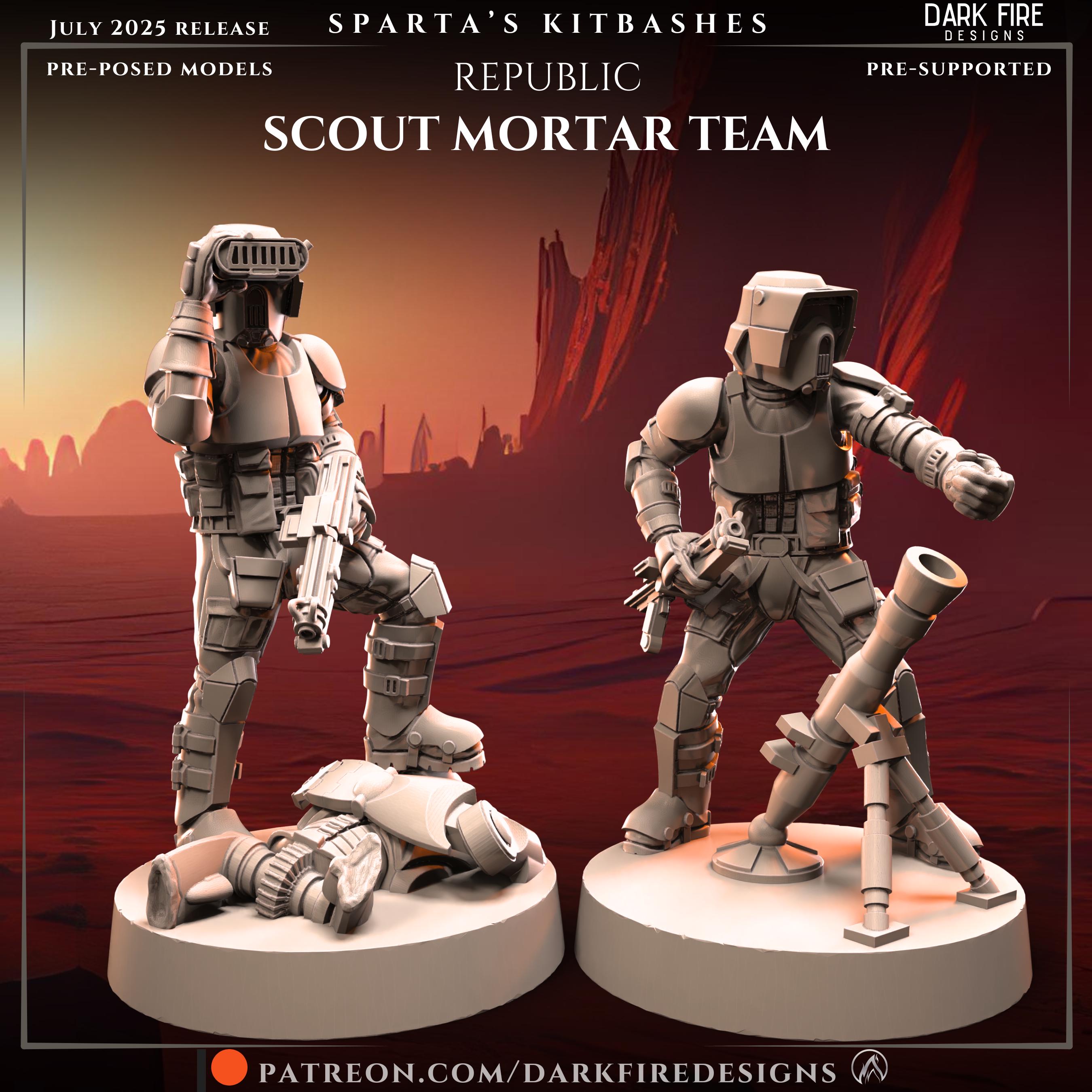 Republic Mortar Teams - DARK FIRE | Legion Compatible - 3D Printed - Etsy