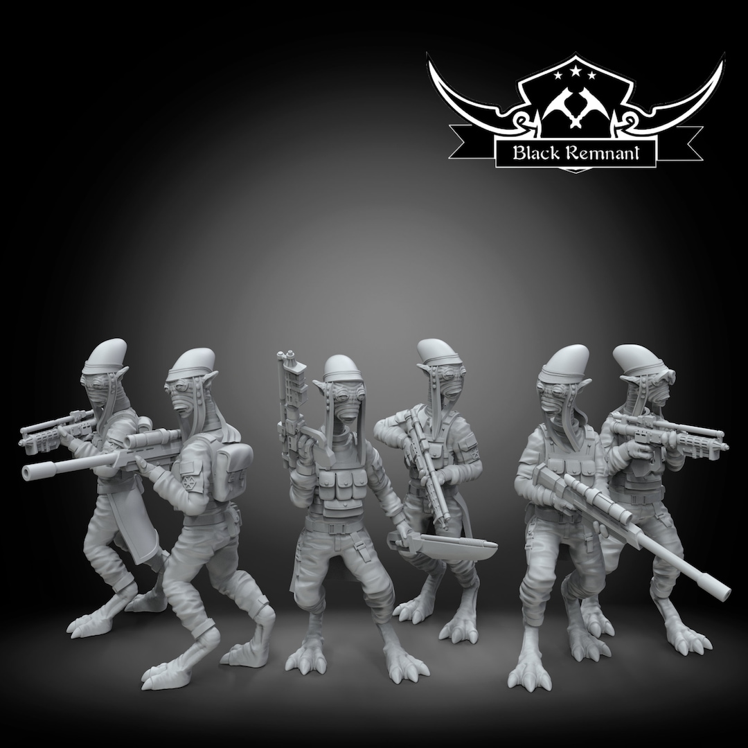Gossam Commandos (6) - BLACK REMNANT | Legion Compatible - 3D Printed ...