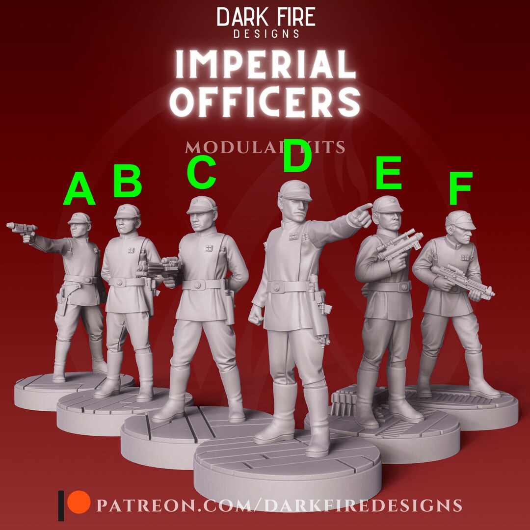 Imperial Officers - DARK FIRE | Legion Compatible - 3D Printed - Etsy
