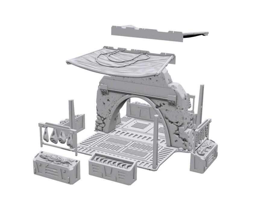 Outpost Vendor Stand - Legion Compatible Terrain | 3d Printed Scenery ...