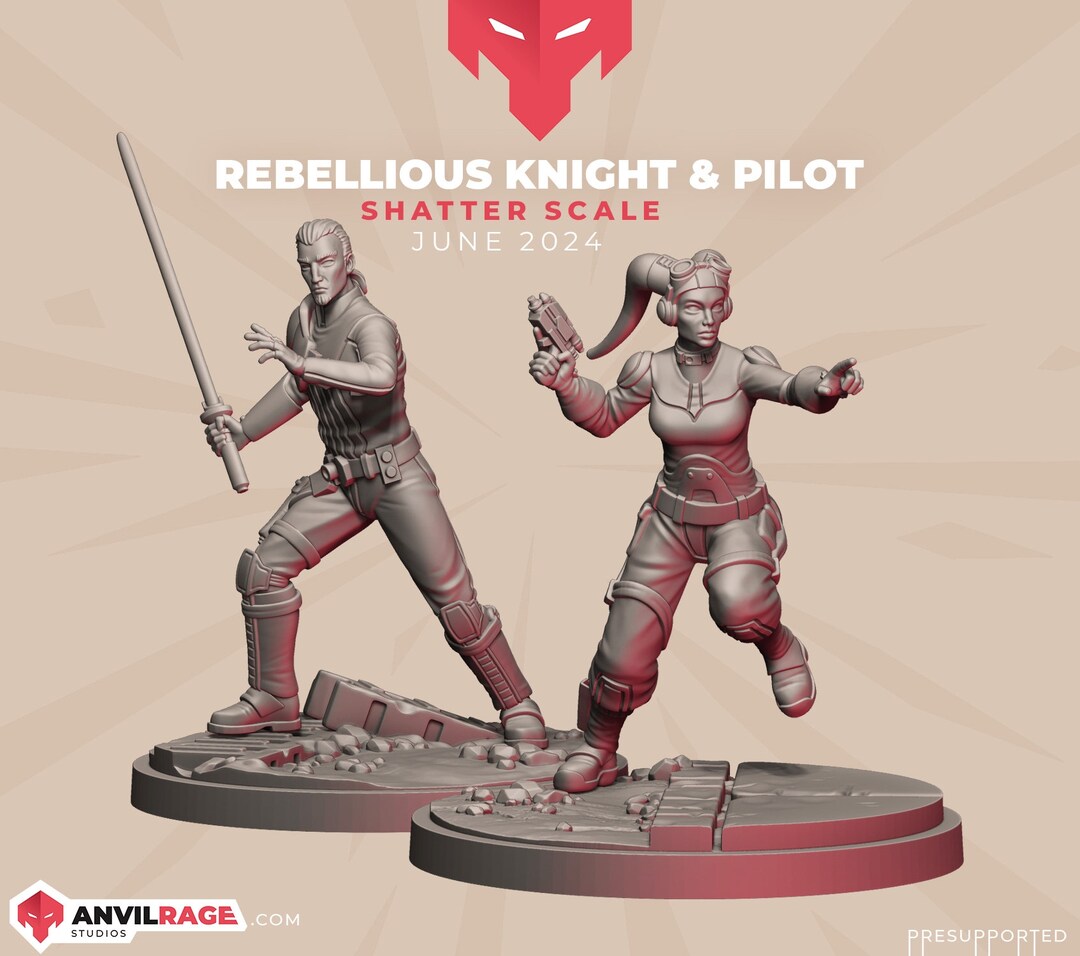 Rebellious Knight & Pilot - Anvilrage Studios | "shatterpoint ...