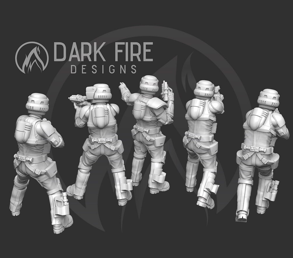 Imperial Recon Trooper Squad (5) - DARK FIRE | Legion Compatible - 3D ...