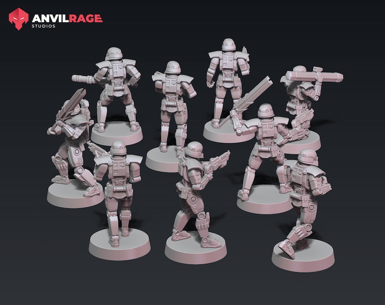 Terror Troopers (8) MODULAR - Anvilrage Studios | Legion Compatible - Etsy