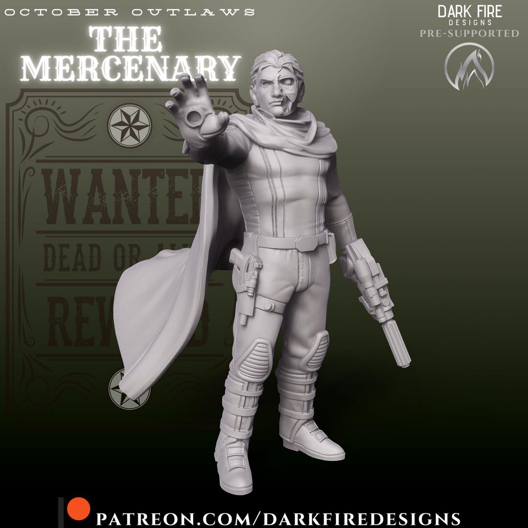 The Mercenary - DARK FIRE | Legion Compatible - 3D Printed - Etsy