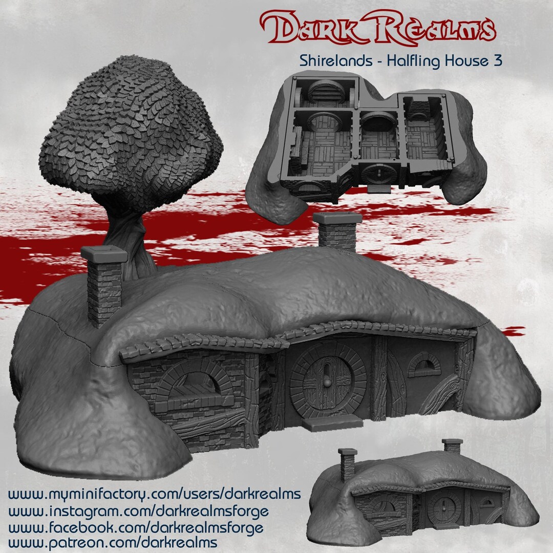 Halfling House 3 - the Shirelands | LOTR | Lord of the Rings | Dungeons ...