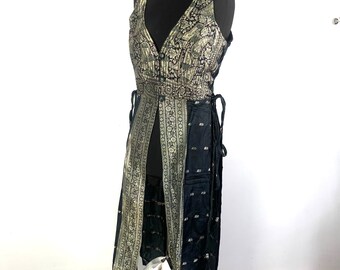 S. Goddess Dress in Silk Brocade Priestess Ceremony Temple Dress ...