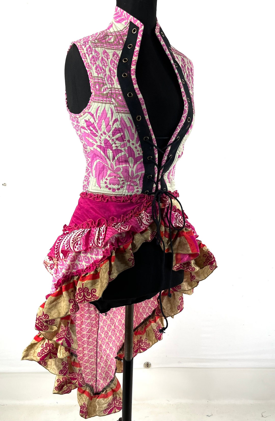 Corset Dress M. Amalie Silk Fantasy Steampunk Sleeveless Dress; a ...