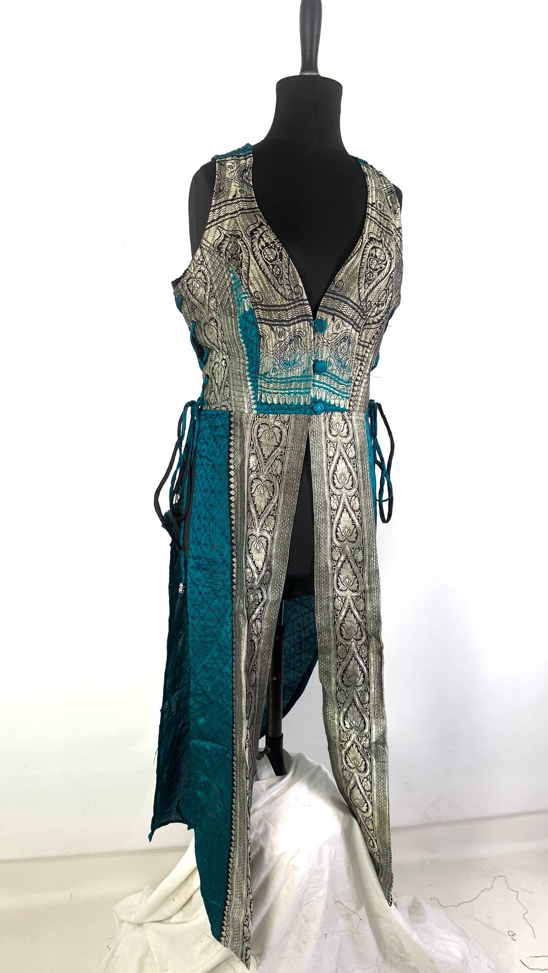 L. Goddess Dress in Silk Brocade Priestess Ceremony Temple Dress ...