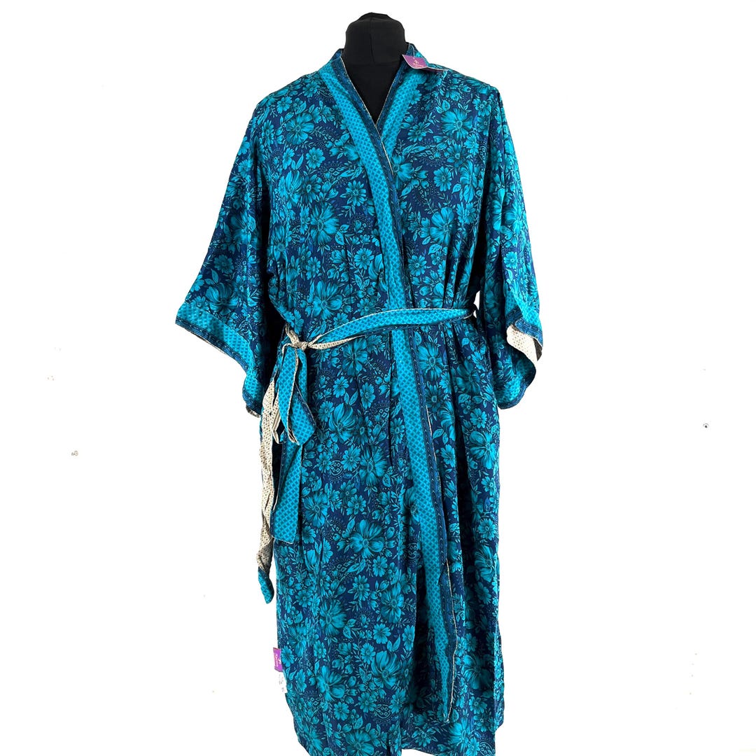 M/L. Luxury Silk Robe; Reversible With Deep Pockets. A Perfect Dressing ...