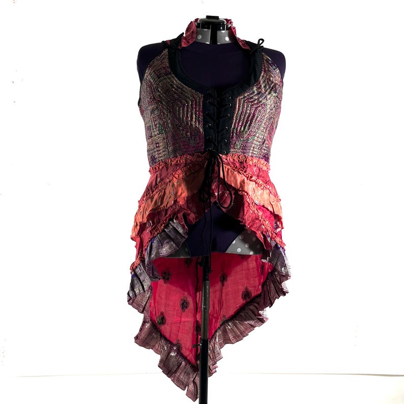 Vestido corsé Varuna talla 6XL en brocado de seda con cuerpo largo. SKU ...