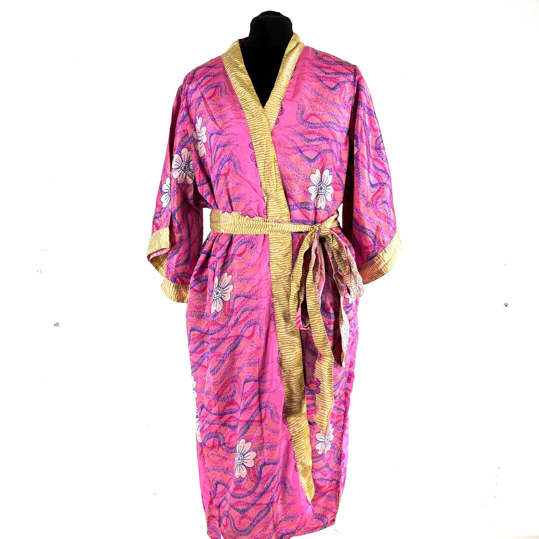 M/L. Luxury Silk Robe; Reversible With Deep Pockets. A Perfect Dressing ...