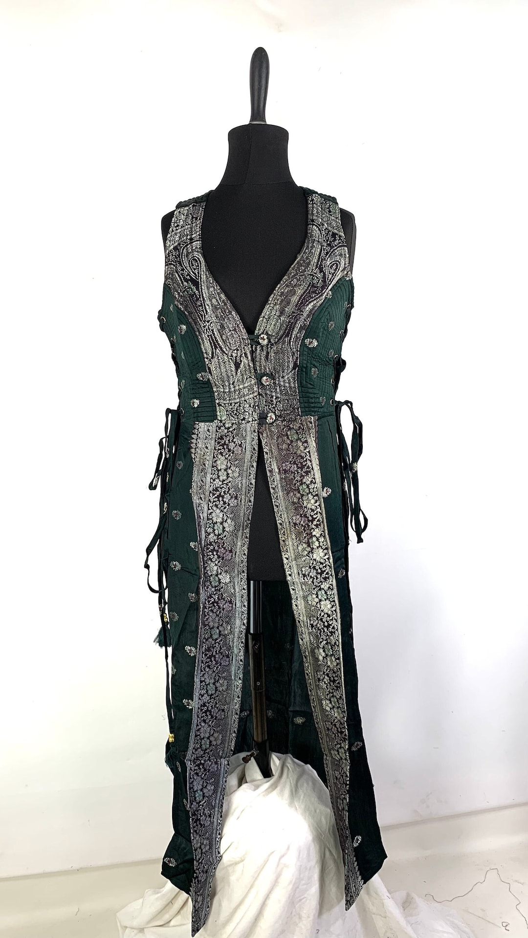 M. Goddess Dress in Silk Brocade Priestess Ceremony Temple Dress ...