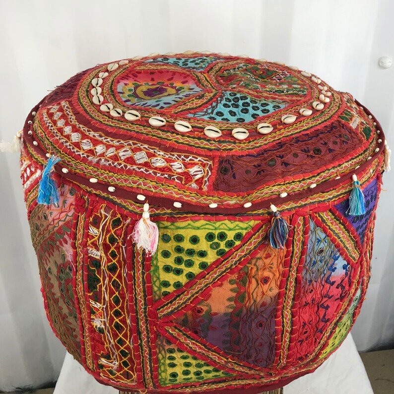 Pouffe. Indian Seating 60 X 35cm. Handmade Using Traditional - Etsy UK