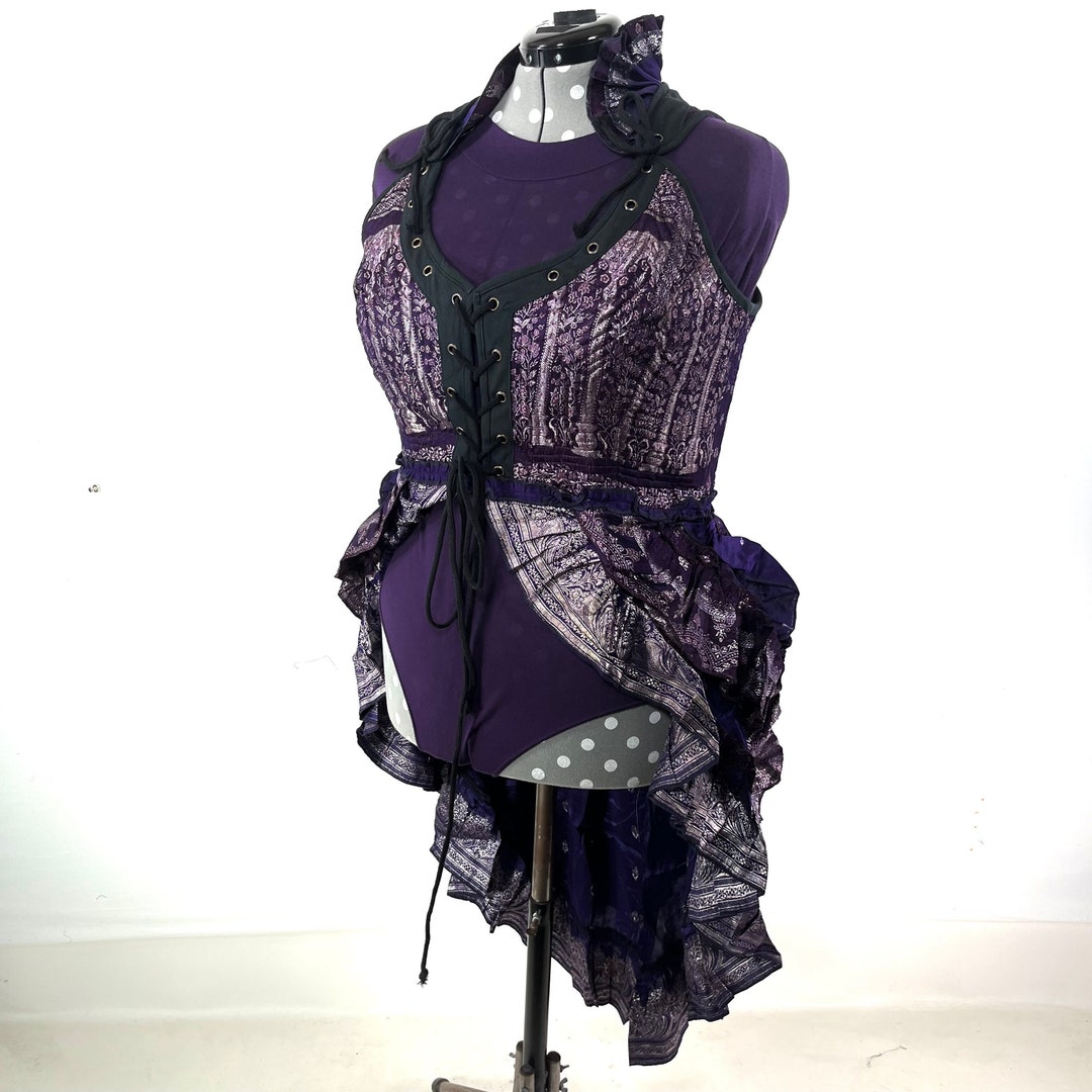 3XL. Varuna Corset Bustier Dress in Silk Brocade With Long Body. SKU ...