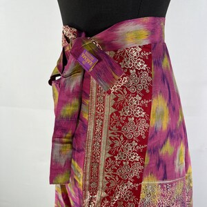 Pahala Maxi Wrap Skirt. Upcycled Heavy Silk Brocade Sari. One Layer A ...